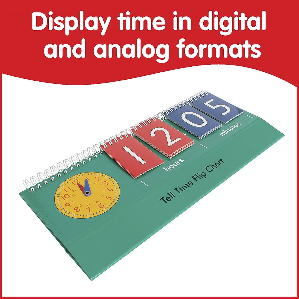 Learning Can Be Fun - Extra Large Tell Time Flip Chart
