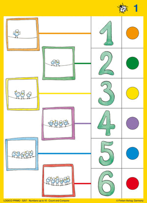 Numbers up to 10 Learning Cards for LOGICO Primo Board 5 Years