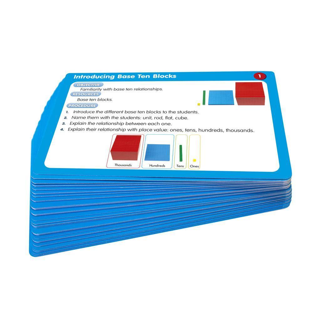 50 Base Ten Set Activities Cards - for MAB Blocks